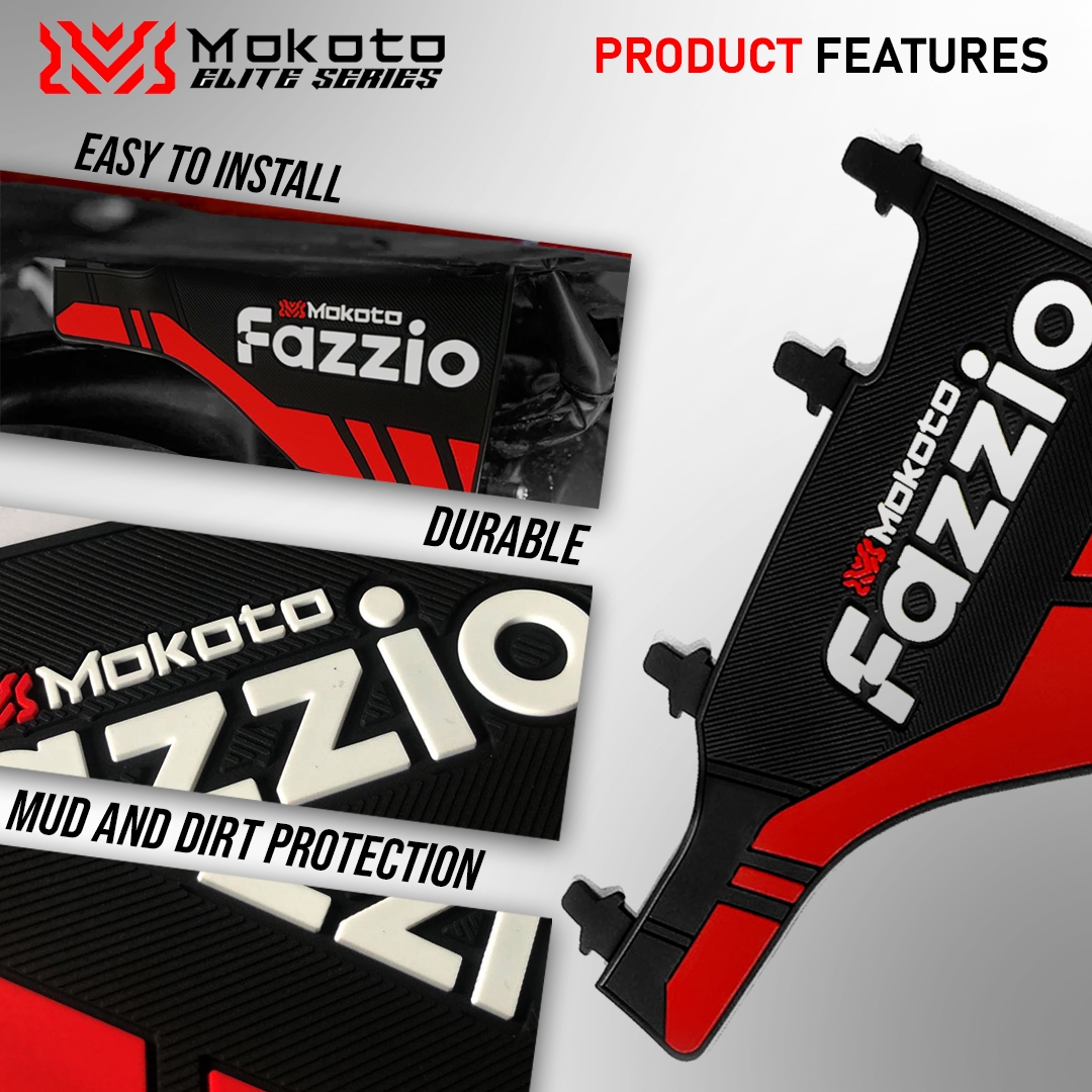 MOKOTO ELITE SERIES MIO FAZZIO RUBBER MUD FLAPS SPLASH GUARD FOR MIO ...