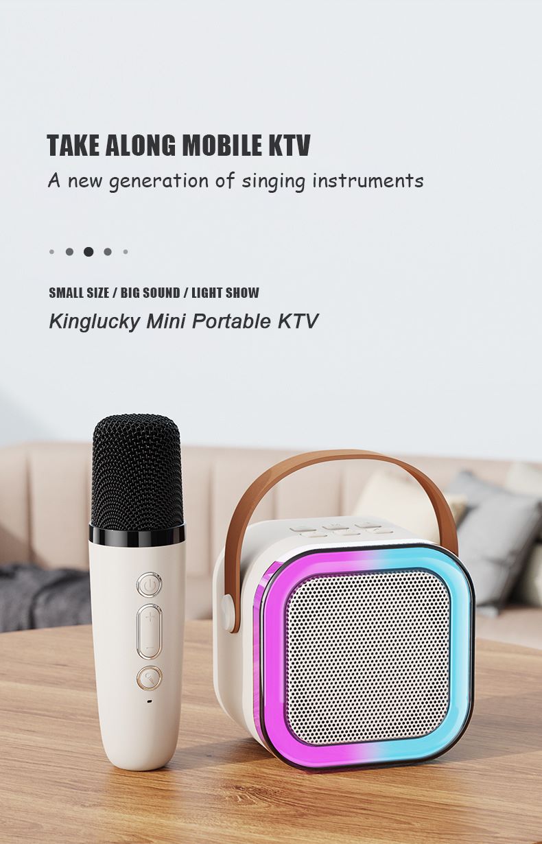 Kinyo K12 Mini Portable Karaoke Bluetooth Speaker With Dual Microphone Audio Integrated ...