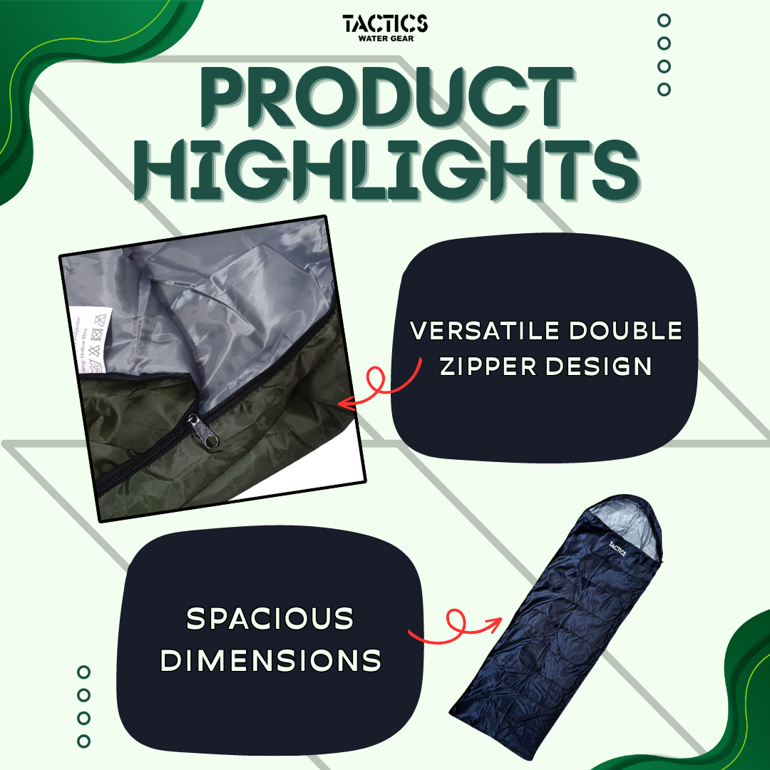 Tactics Nomad Sleeping Bag 210X75CM Camping and Hiking Sleeping Bag ...