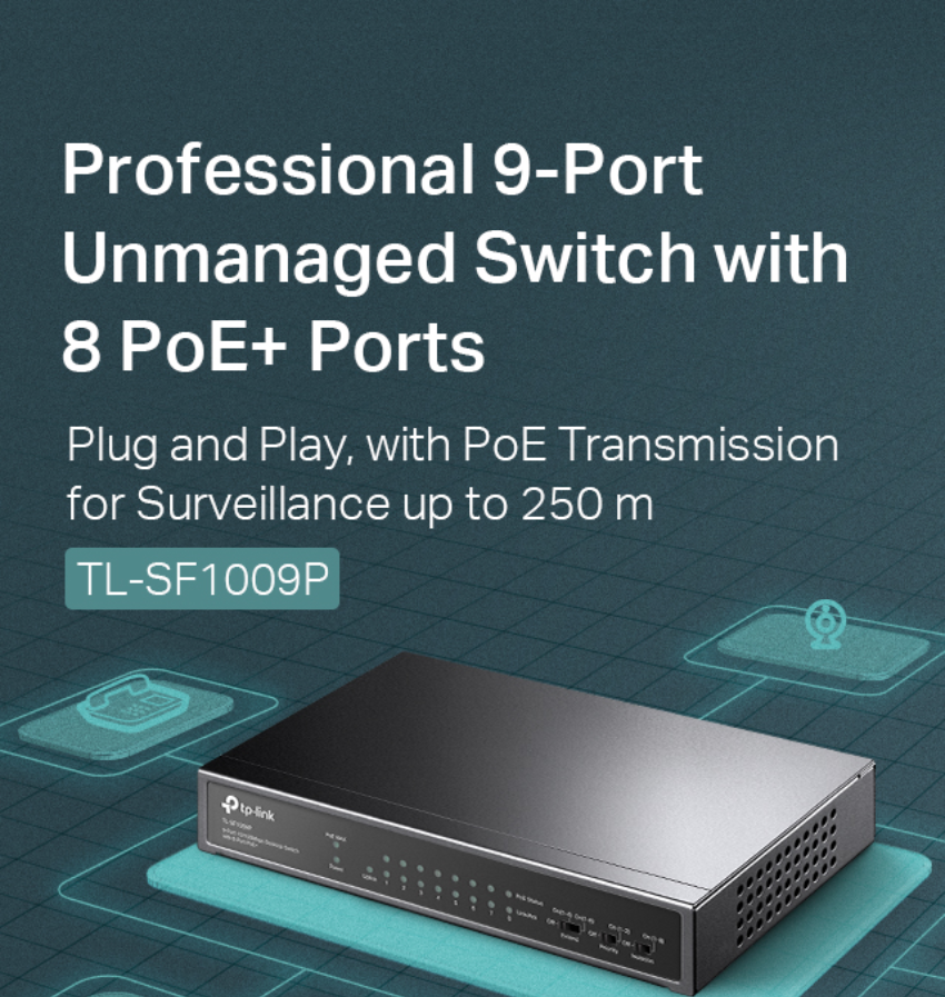 TP-Link | TL-SF1009P | 9-Port | PoE+ | PoE | Switch | Shopee Philippines