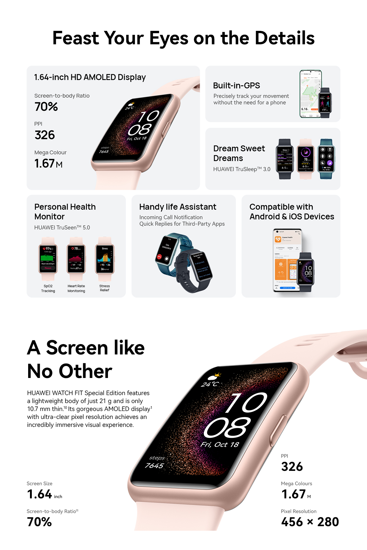 HUAWEI WATCH FIT Special Edition Smartwatch | Shopee Philippines