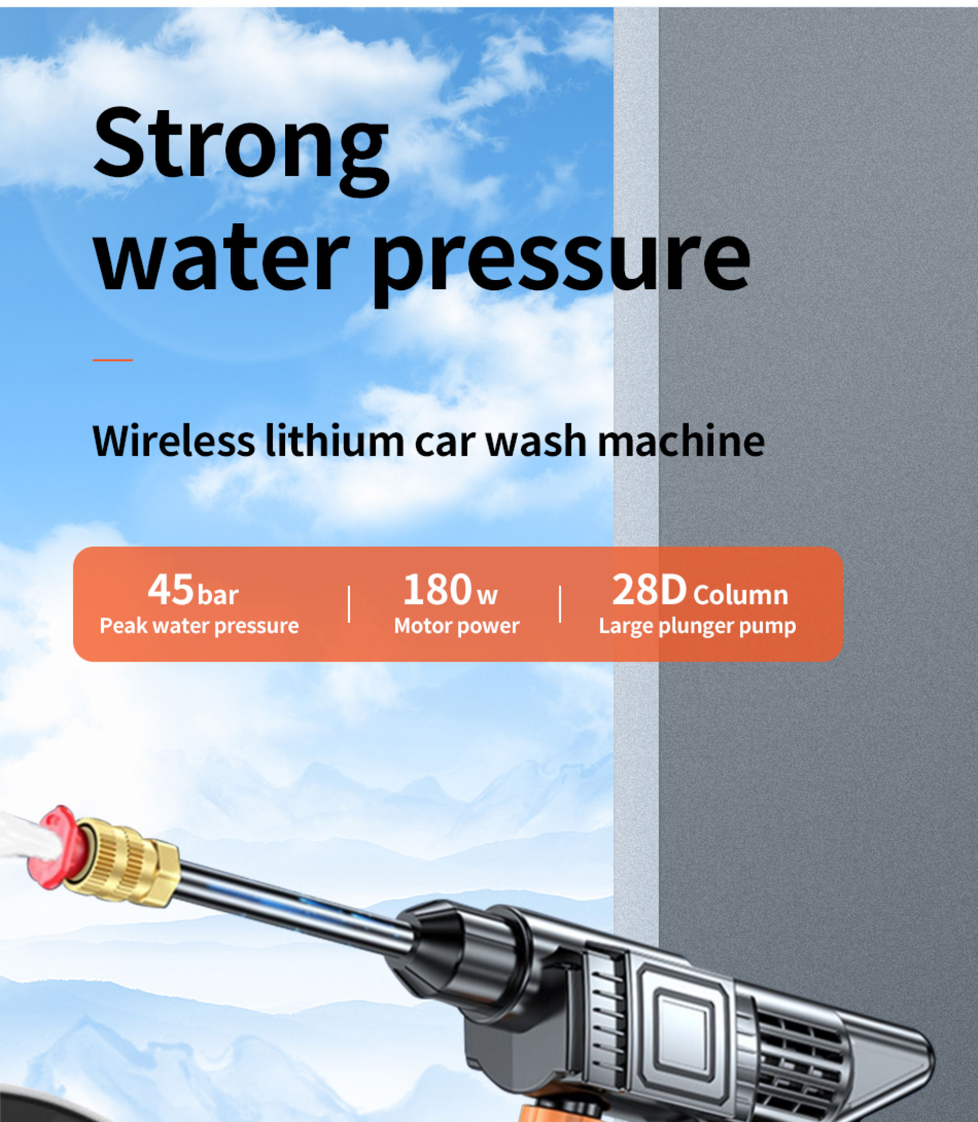 Pressure Washer Portable Wireless Car High power spray Water Gun Can ...
