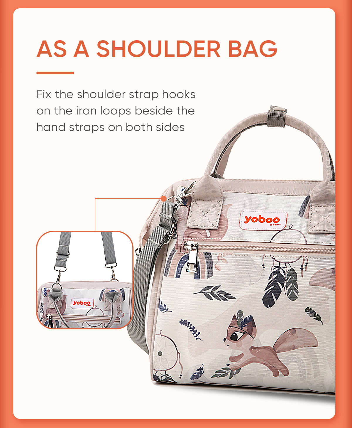 Yoboo Waterproof Shoulder Diaper Bag for Maternity & Newborn Baby Mommy ...