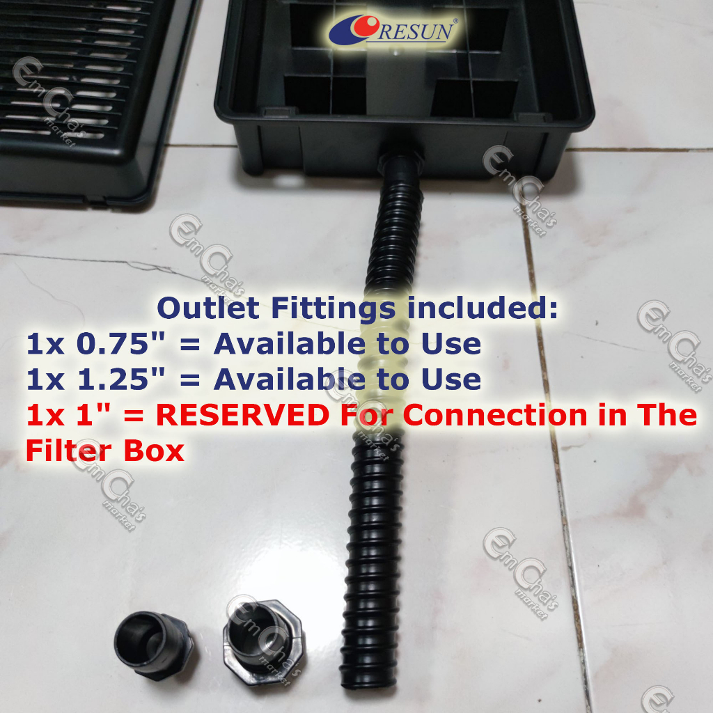 Resun SMF-100 Pond Filter Box for Large Pumps and Waterfall Pumps to ...