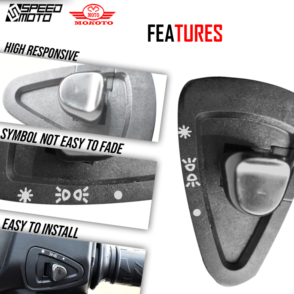 MOKOTO HONDA TRI SWITCH HEADLIGHT ON AND OFF 4PINS AND 6 PINS TRI-WAY ...