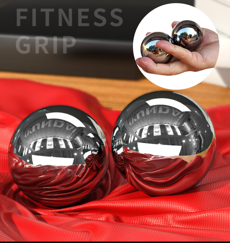 2pcs Fitness Steel Ball Baoding Iron Ball Rehabilitation Solid Handball Massage For The Elderly ...