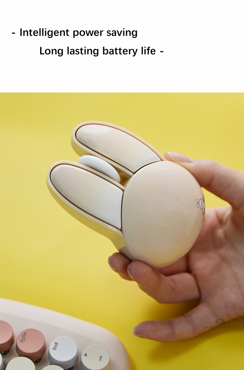 MOFII Patended Product M6 Pippi Rabbit Mouse Wireless Mute Mouse Cute ...