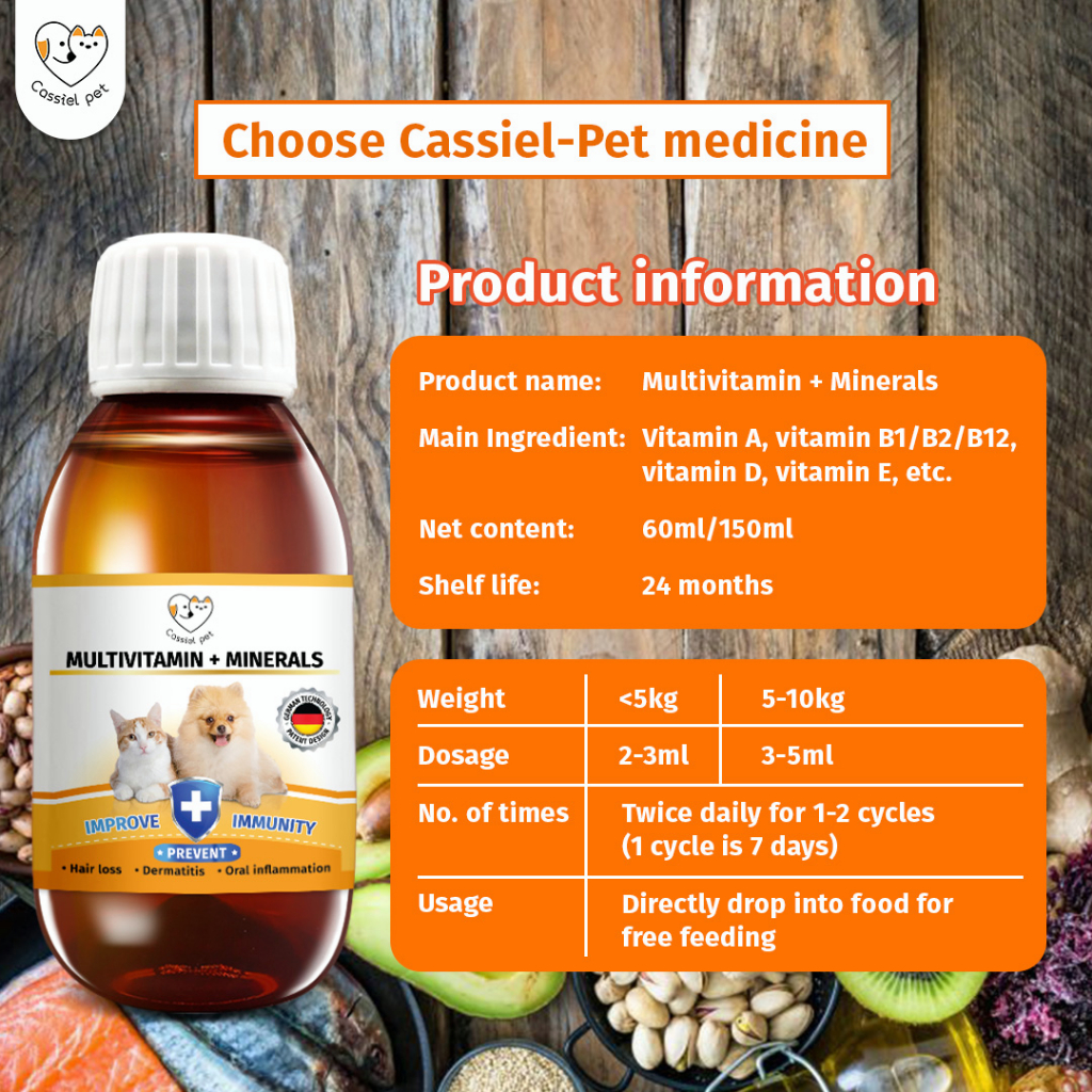 Cassiel Pet Multivitamins Supplement To Appetite Booster Vitamins Pet ...