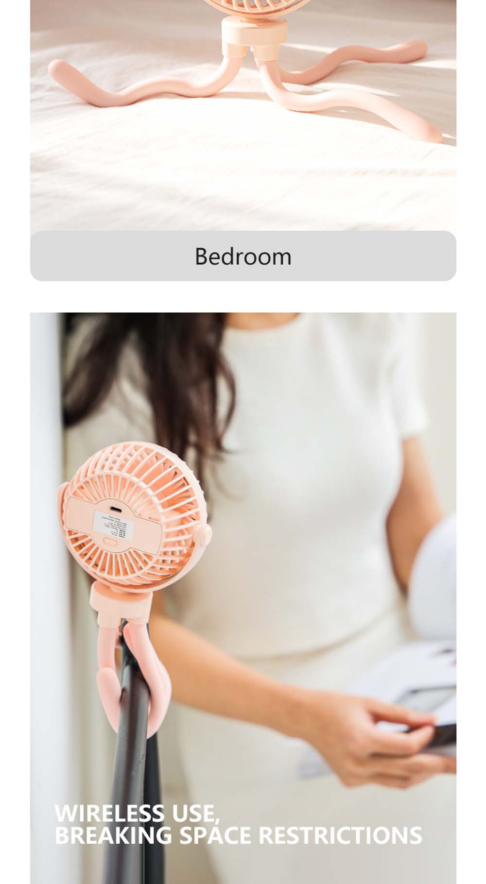 TYLEX XM44 Multifunctional Mini Portable Fan 360 Degree Tilt Deformable ...