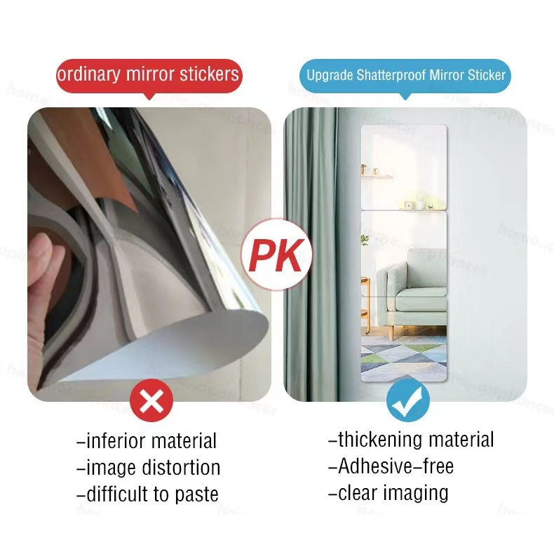 Eone Home Flexible HD Mirror Sticker Wall Self Adhesive Acrylic ...