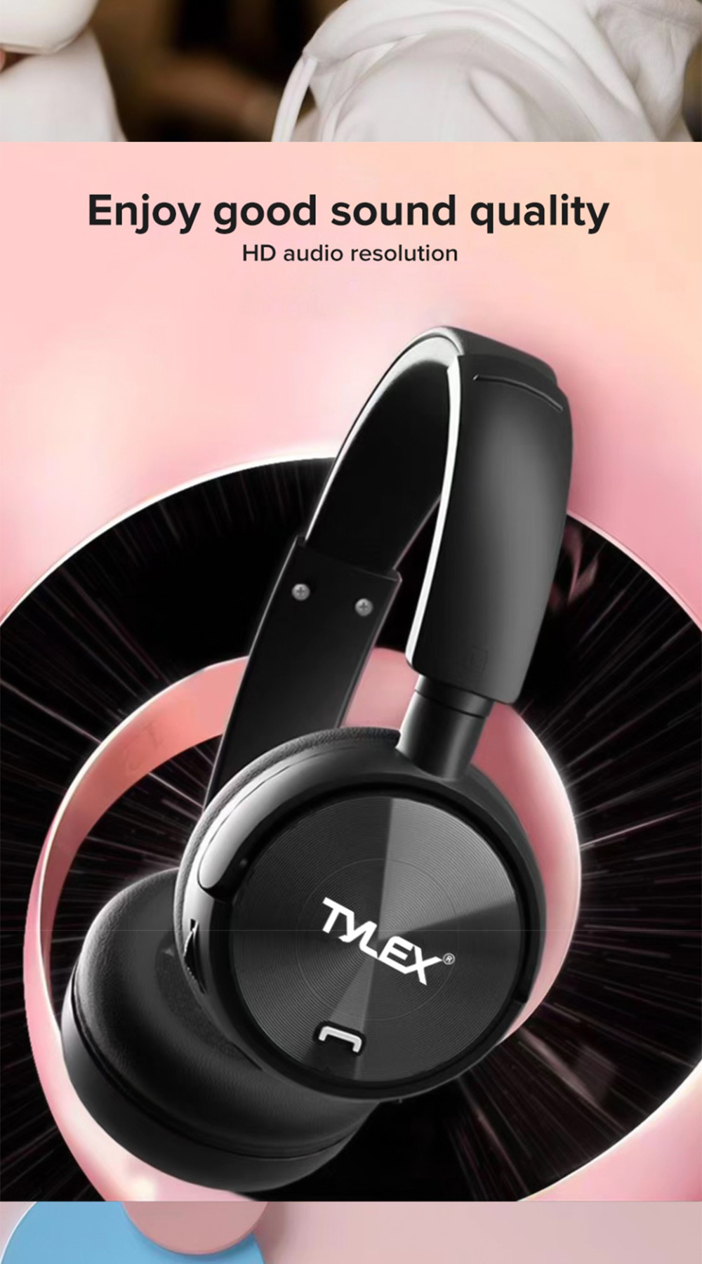 Tylex Q2 Wireless Headset with Built-in Microphone App Control Support ...