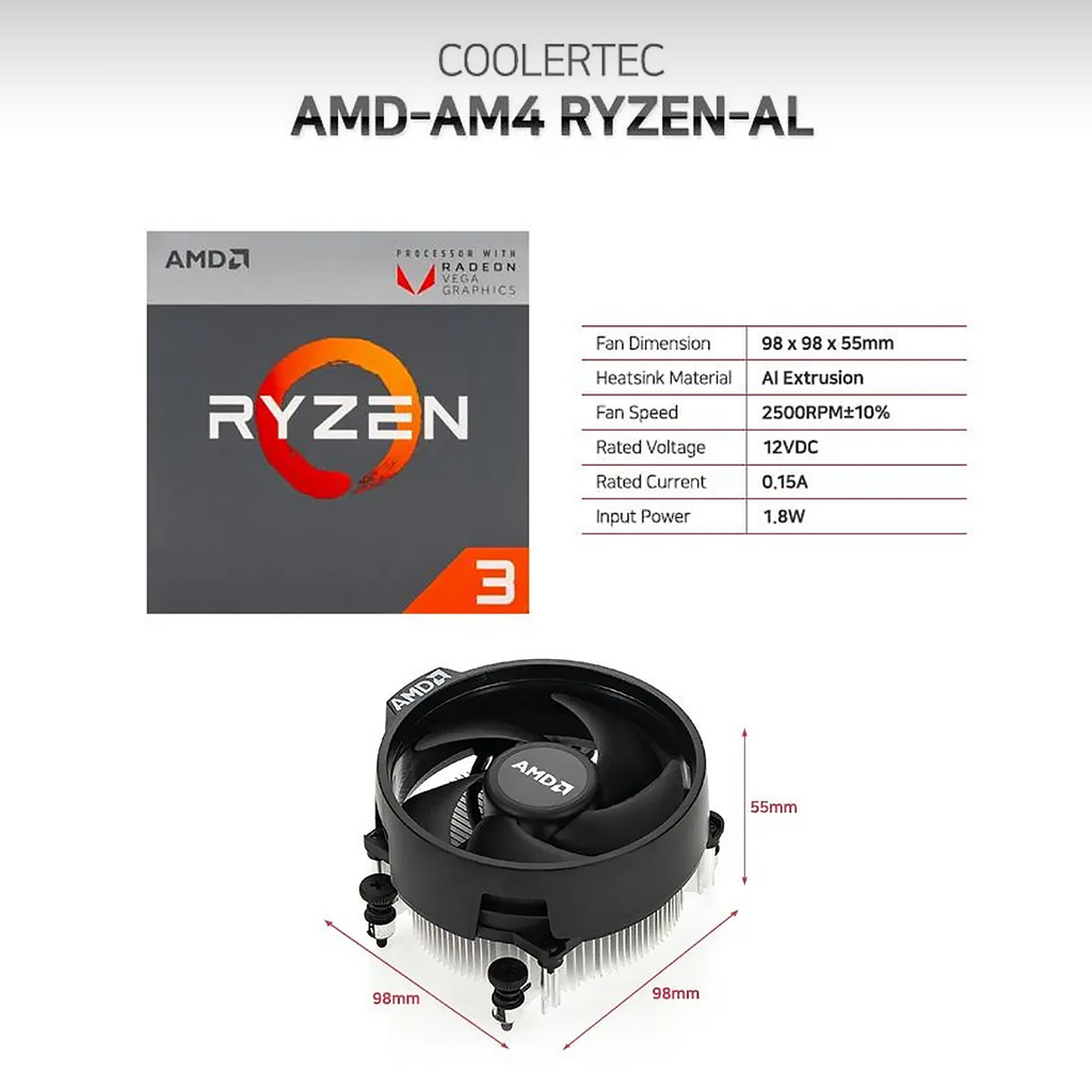 EasyPC| AMD Wraith Stealth Cooler| Heatsink Fan | Shopee Philippines