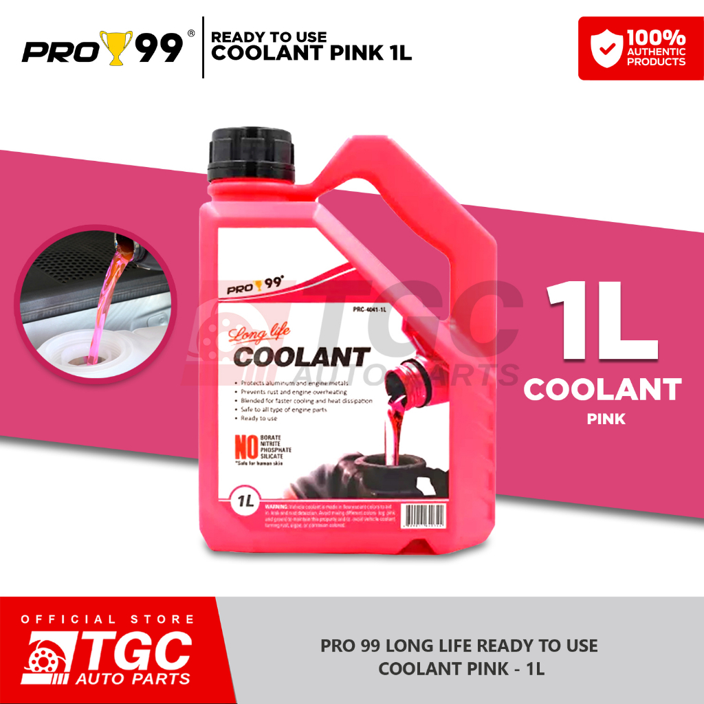 Pro 99 Long Life Antifreeze Coolant Ready to use Anti-Freeze Pink 1L | Shopee Philippines