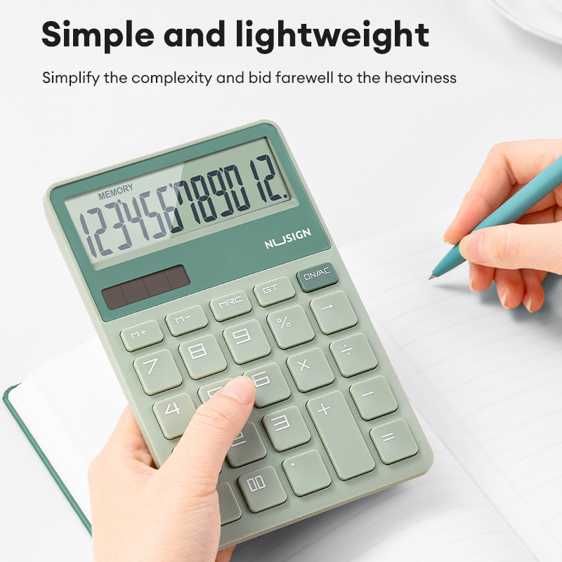 Nusign by Deli ENS042 Dual Power Calculator Big Screen Calculators ...