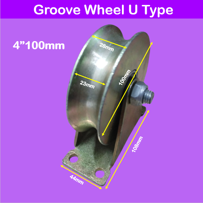 Mago Groove Wheel U Type 2” 50mm, 2.5” 60mm, 3” 80mm, and 4” 100mm ...