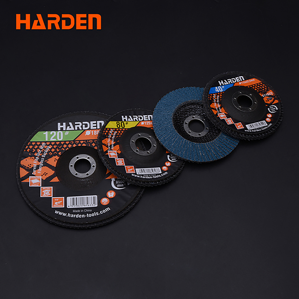 Harden 115,125,180 X 22.2mm X 40,60,80120# Flap Disc With Fiberglass ...