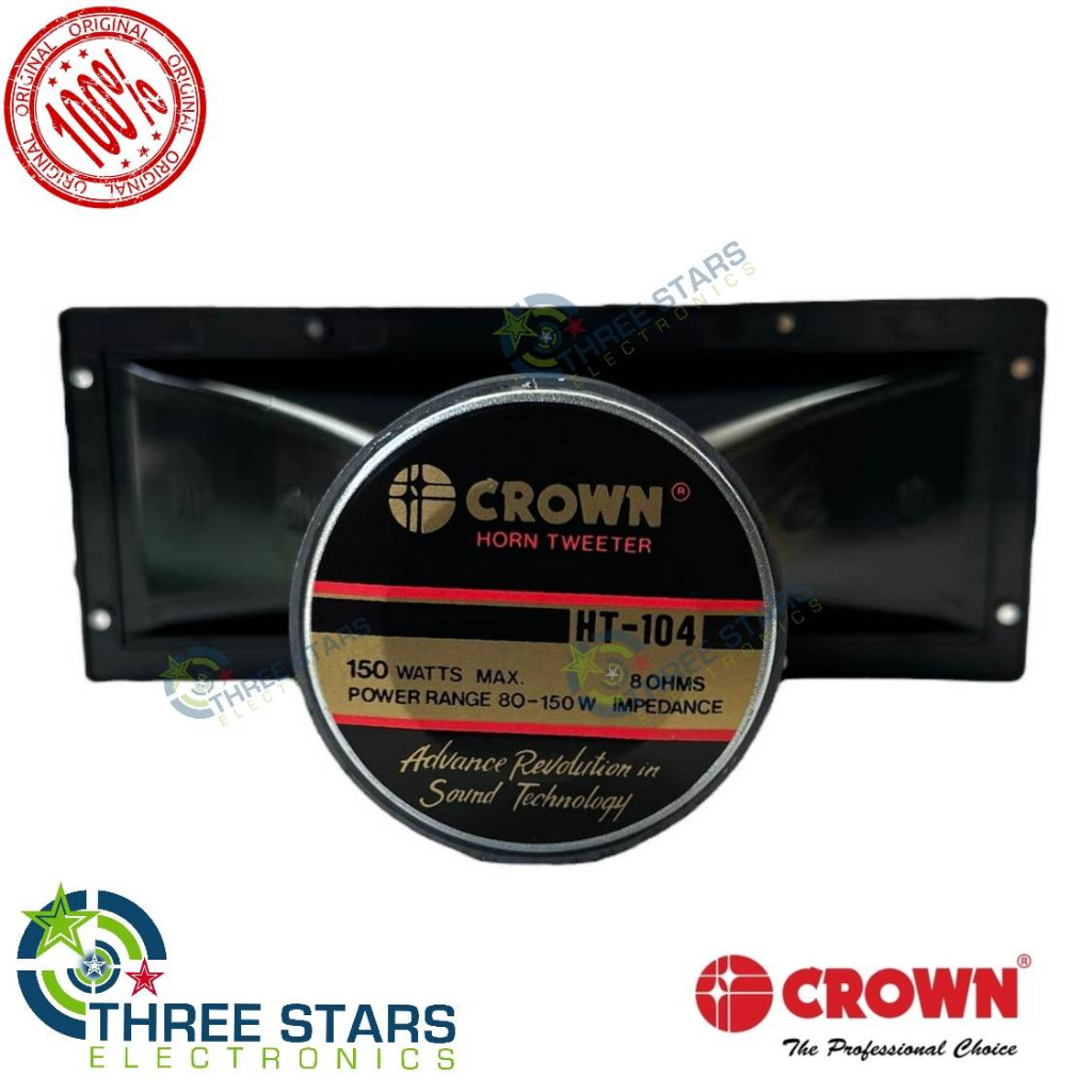 Original 1pc. Crown HT-104 150W 8 Ohms 10x4 Inches Horn Tweeter Speaker ...