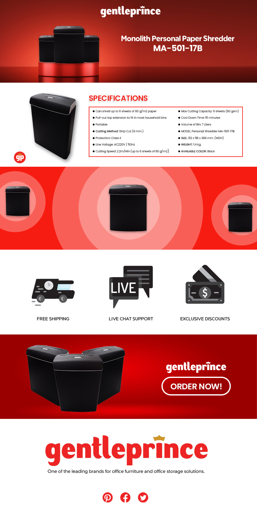 Monolith Personal Paper Shredder Machine | Shopee Philippines