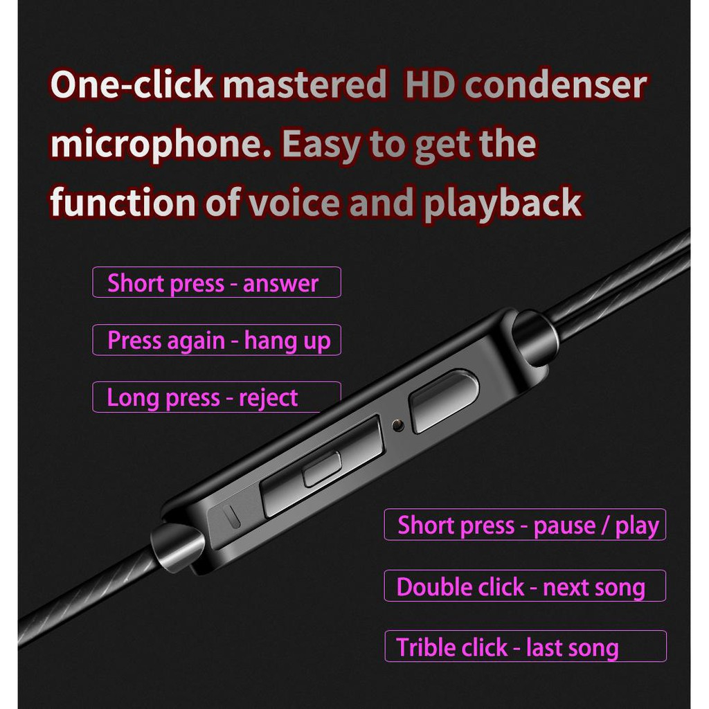 QKZ AK6 Sports Earphones Dynamic Earbuds with Mic Bass Wired Headset ...