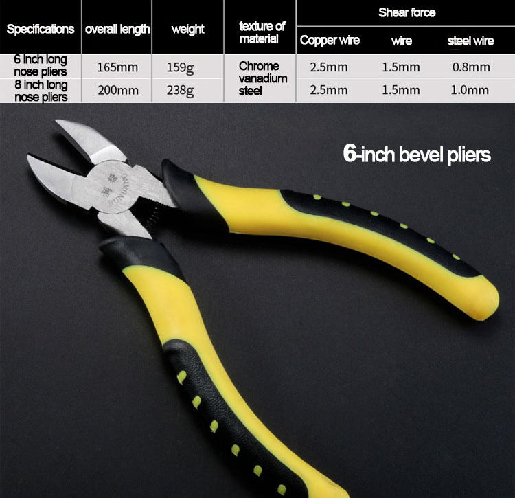 6 Inches Heavy Duty Pliers Tool set Long Nose Pliers Set Heavy Duty ...
