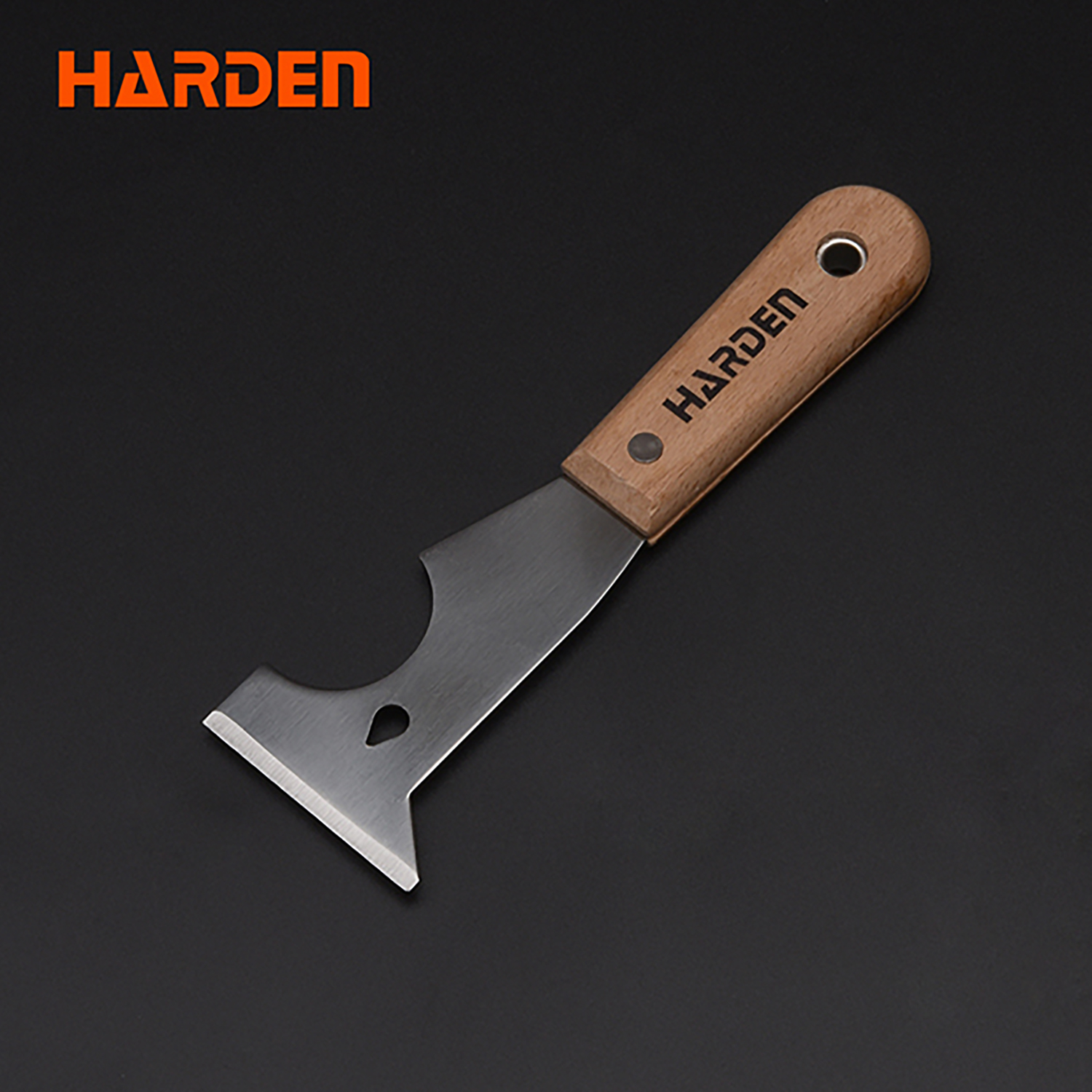 Harden 620212 6 In 1 Putty Scraper with Wood Handle Carbon Steel Putty ...
