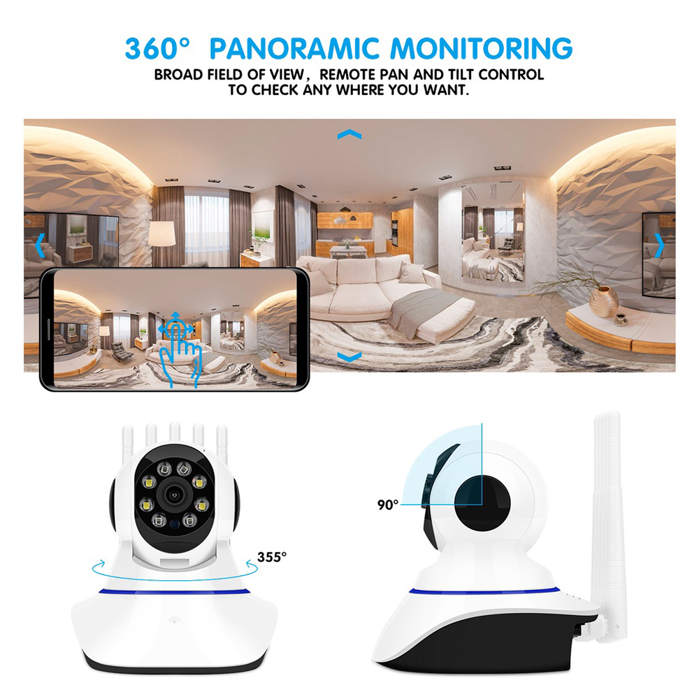 1080P Wifi Camera 5 Antenna Smart Net HD Home Wireless IP Camera CCTV ...