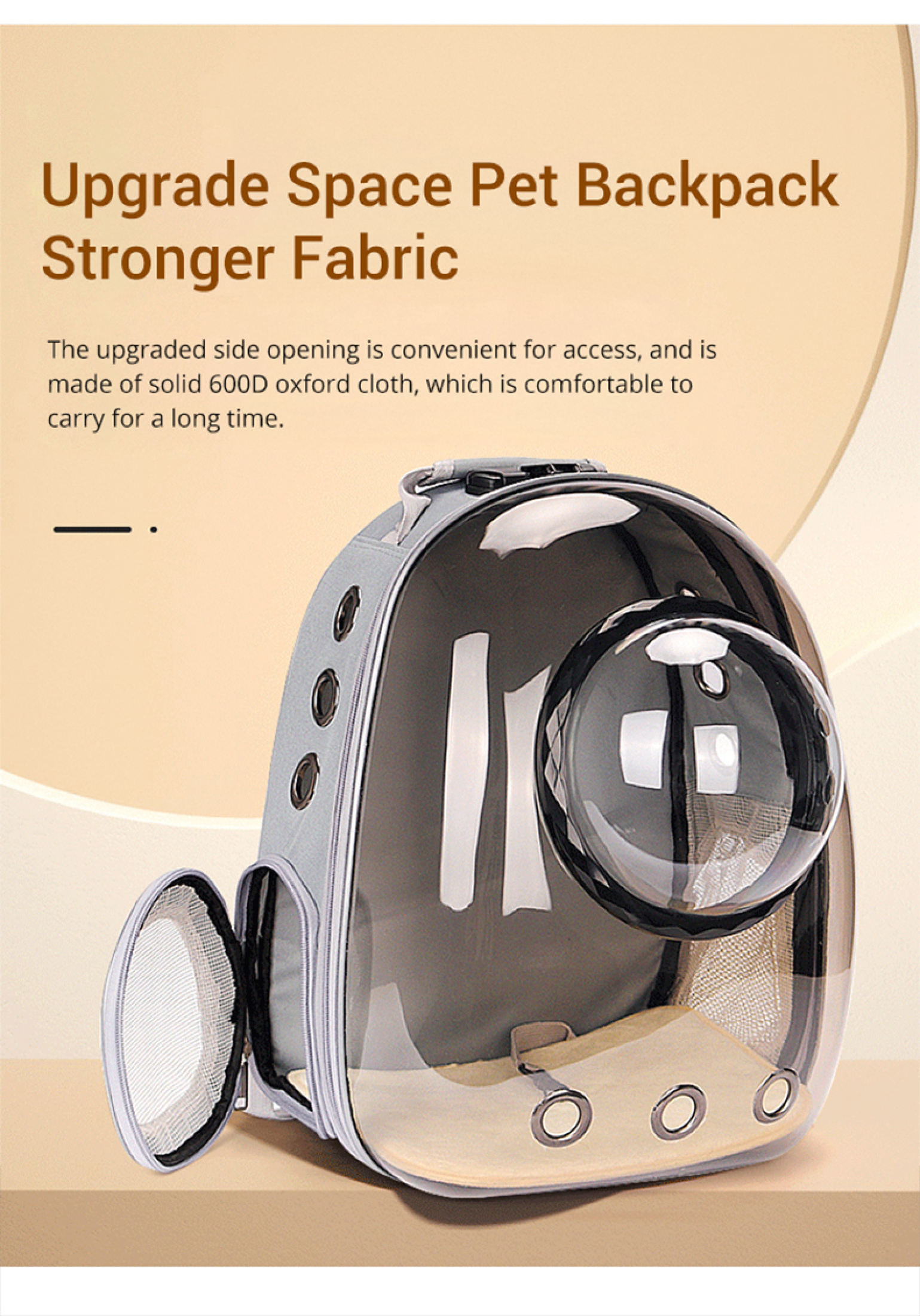 Pet Carrier Portable Cat Bag Breathable Space Capsule Large Capacity ...