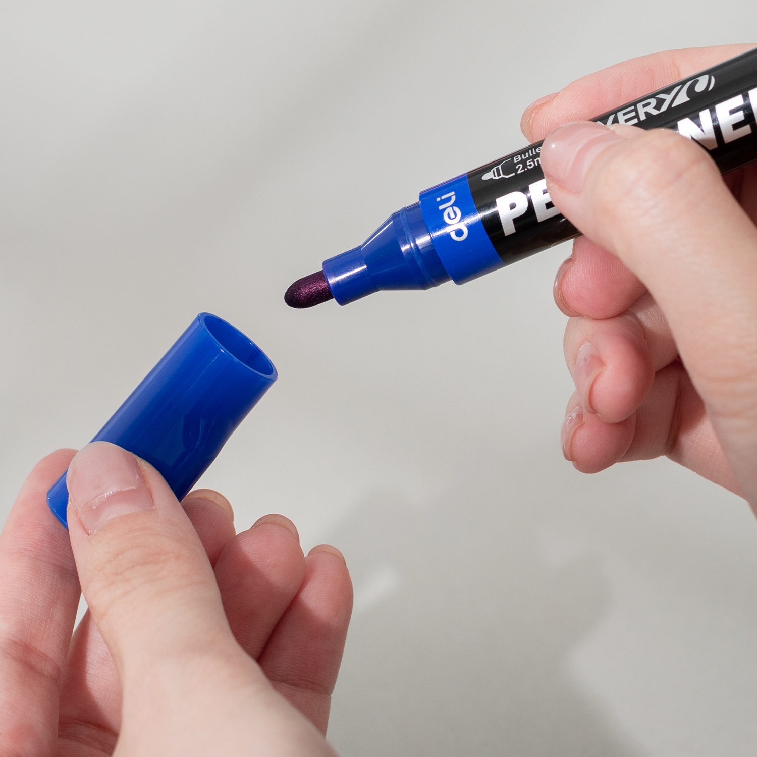 Deli 2.5mm Markers Durable Fibre Tip Permanent Marker Pen School Office ...