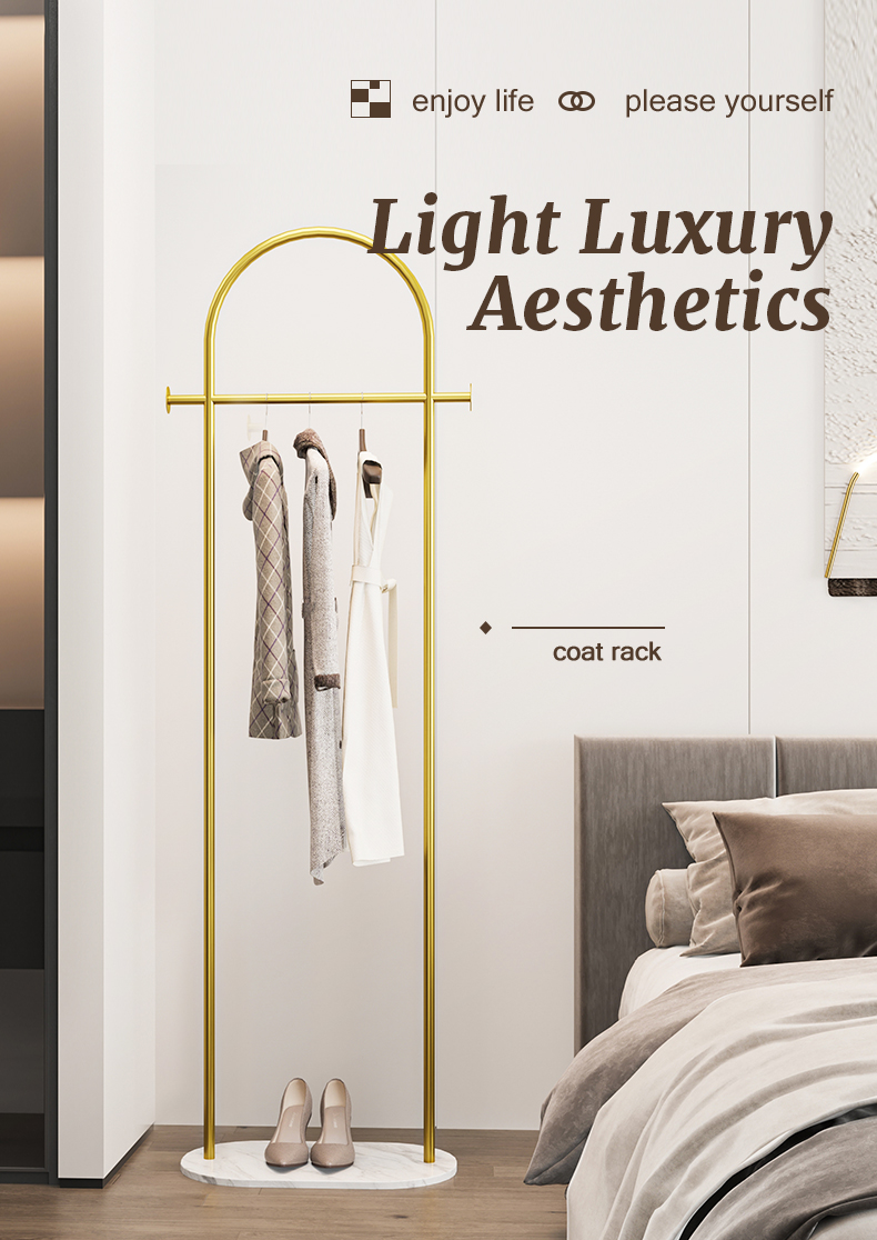 ATTICLIVING - Light Luxury Floor Clothes Rack Nordic Rod Type Clothes ...