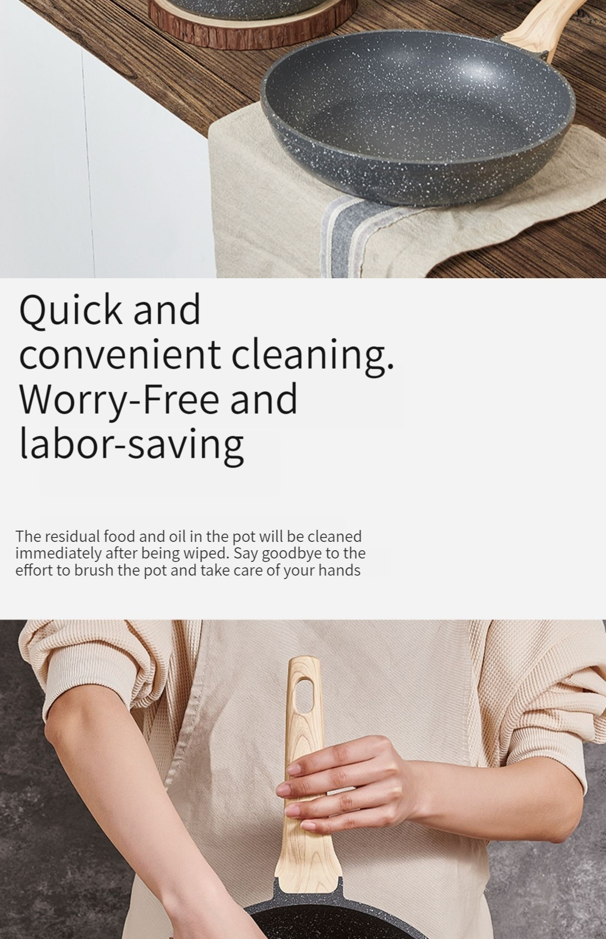 【LEUSE】Non-stick cookware set - medical stone coating - 5 colors ...