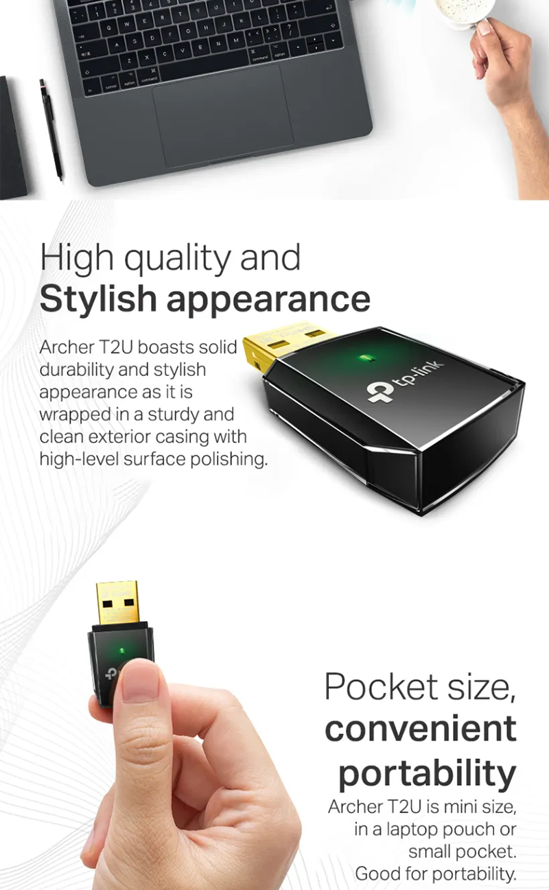 TP-Link | Archer T2U | Dual Band | AC600 | Wi-Fi 5 | Wireless | Wi-Fi ...