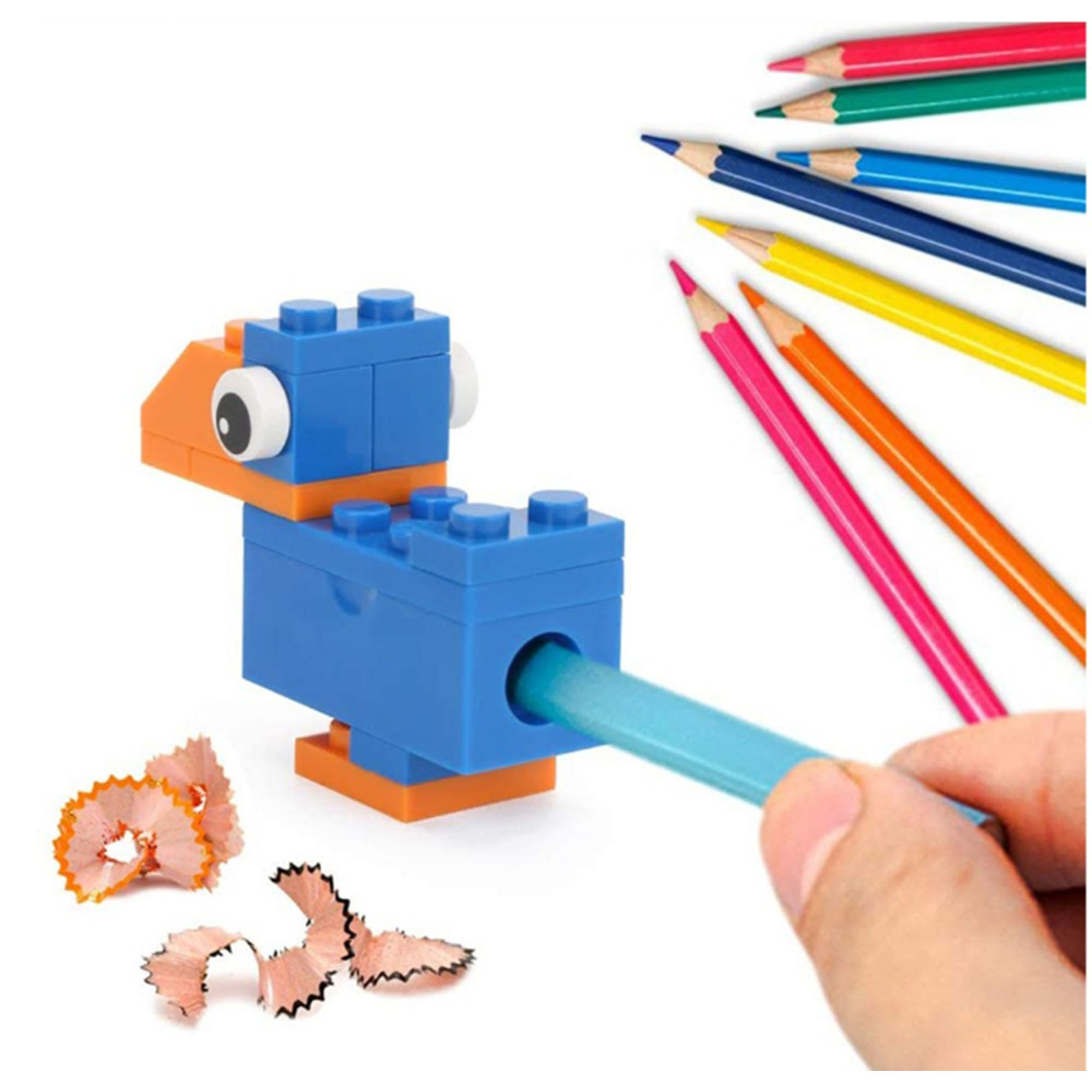 DIY Creative Building Blocks Pencil Sharpener Stationery Kindergarten ...
