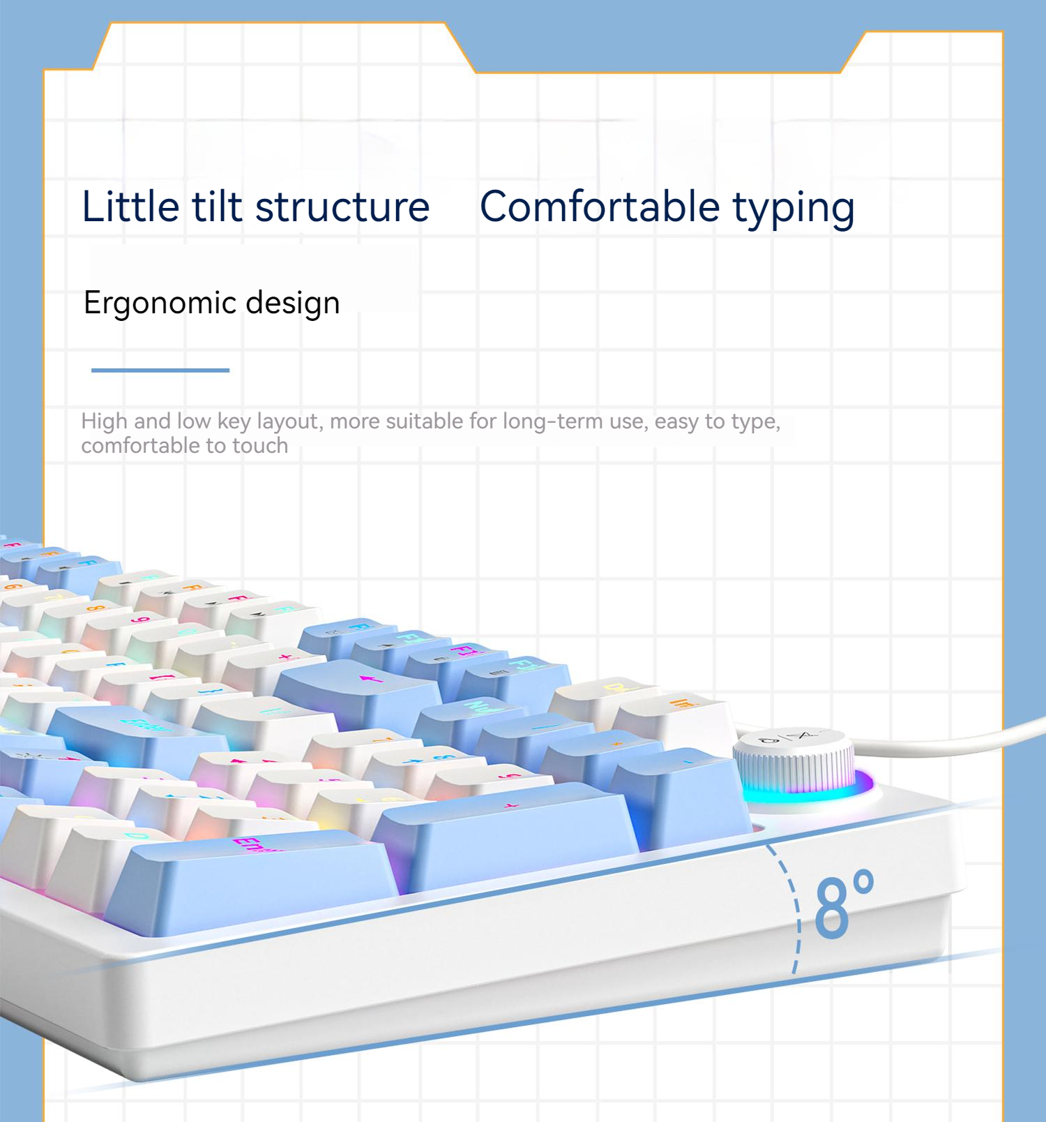 Zifriend ZA98 Hot Swappable Mechanical Gaming Keyboard Wired 98 Keys ...