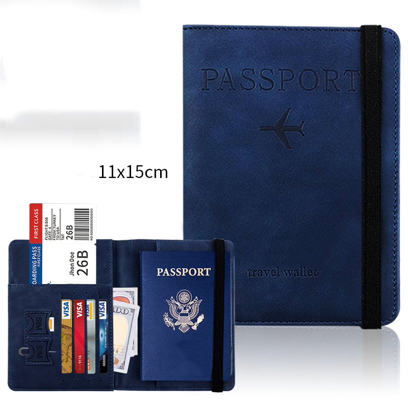 Multi-function passport folder PU material multi-function passport card ...