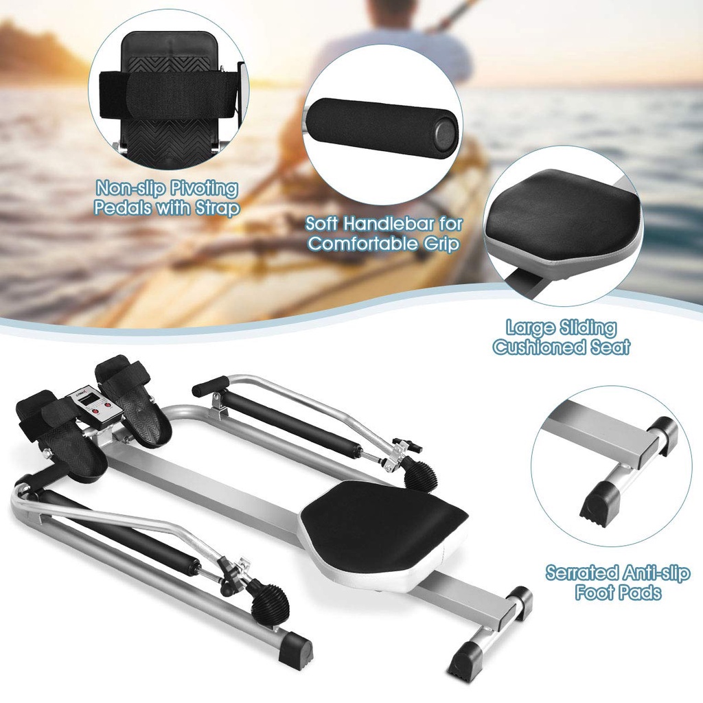 【COD】Adjustable hydraulic rowing machine 360° Rowing Hydraulic Rowing ...