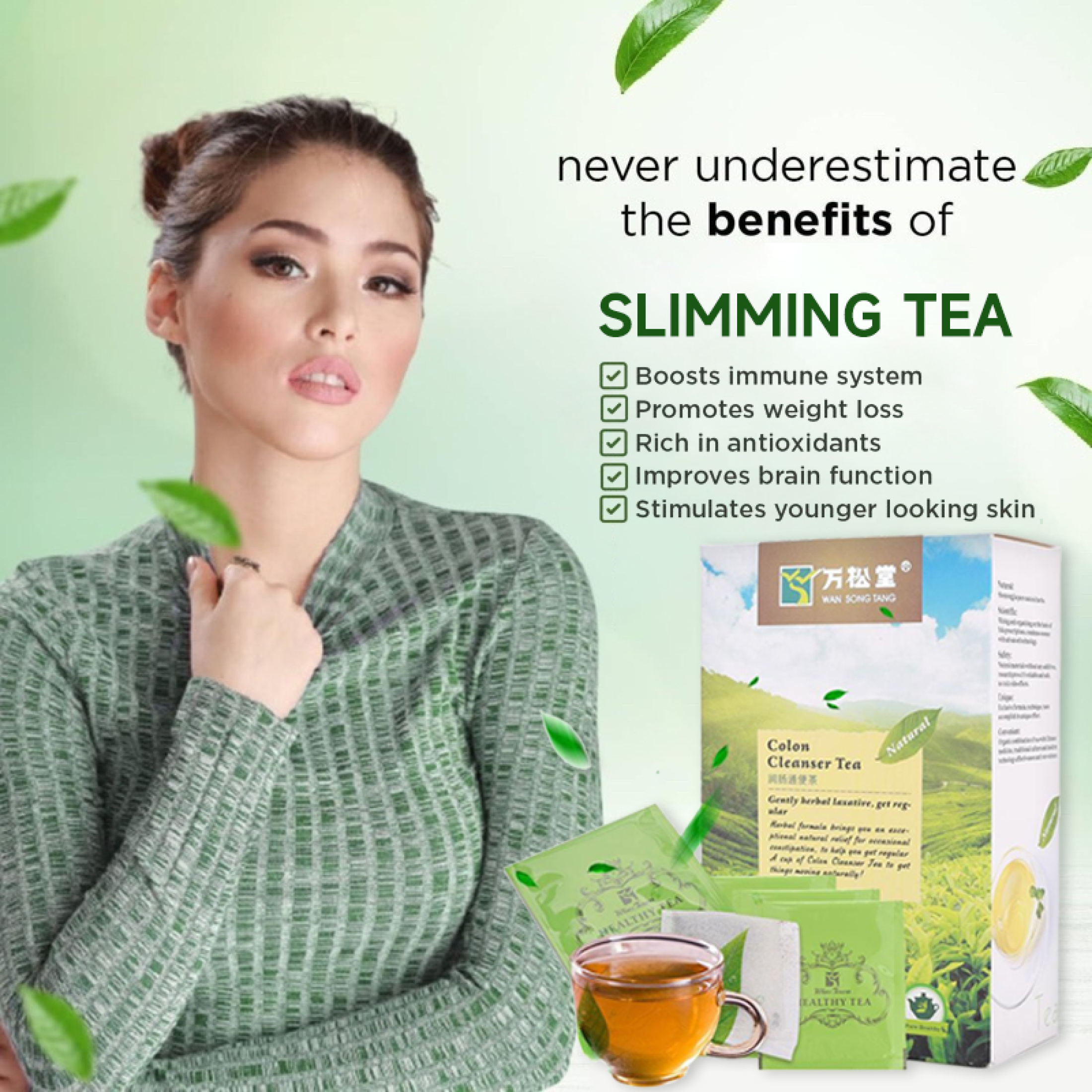 Colon Cleanser Tea 20PCS Chinese Body Slimming tea lose weight Healthy ...