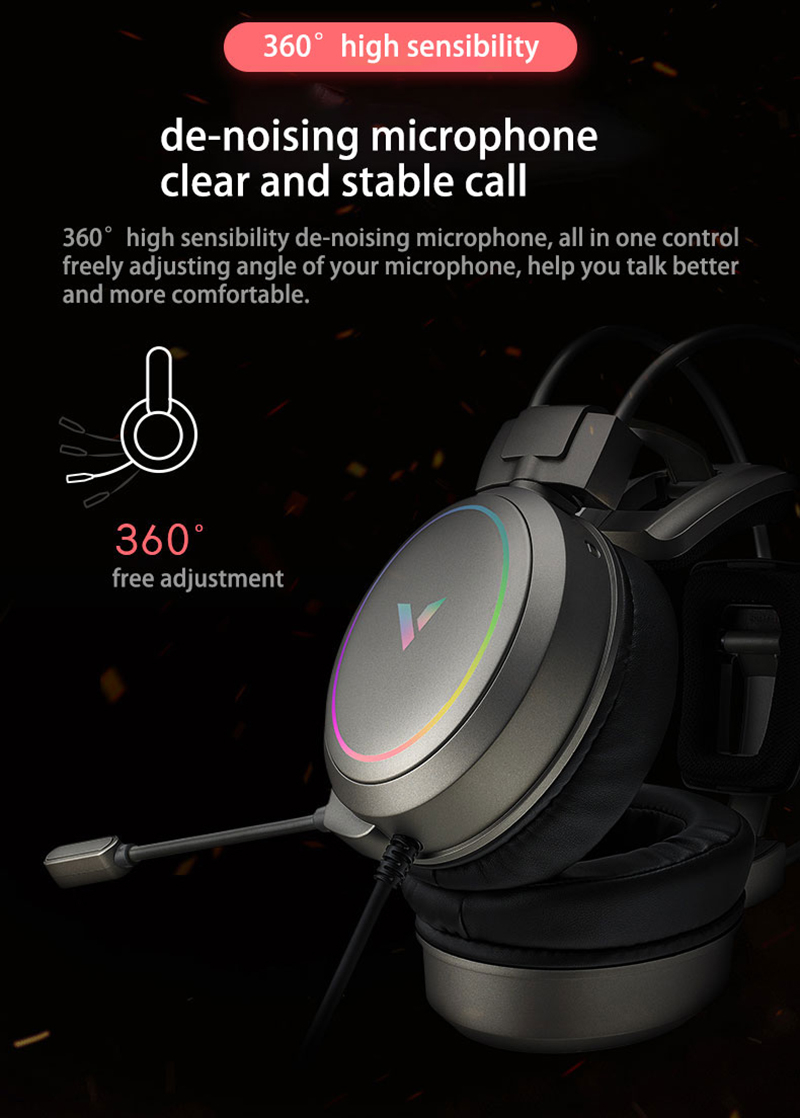 Rapoo VH610 Virtual 7.1 Channels HIFI Gaming Headset with Mic for PC Laptop | Shopee Philippines