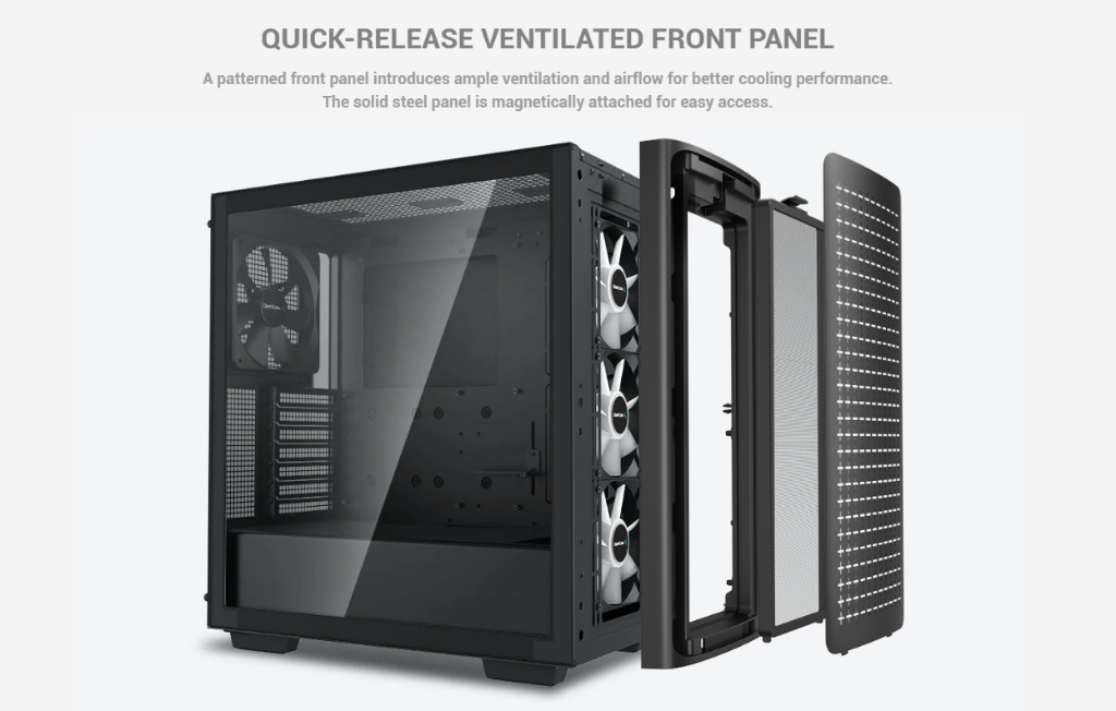 ITW | DeepCool CK560 Mid-Tower Tempered Glass PC Case (Black and White ...