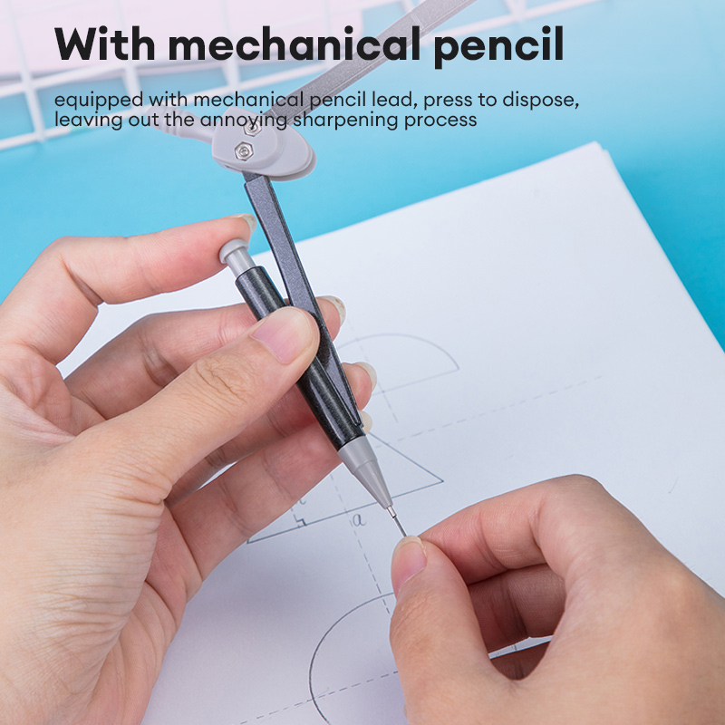 Deli Compasses Professional Metal Compass Set With Pencil Lead School ...