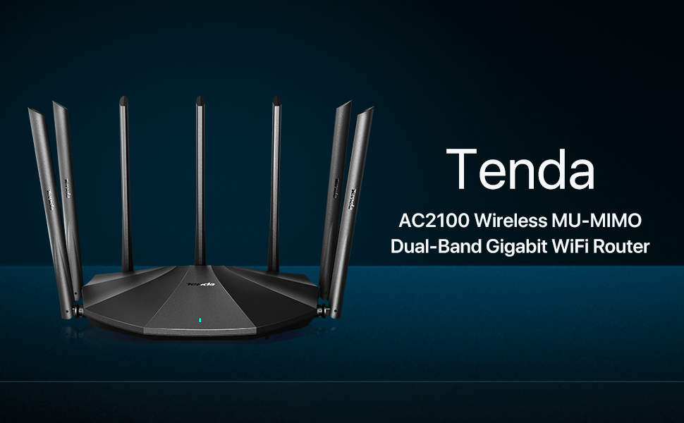 Tenda AC23 AC2100 Smart Dual Band Gigabit Wifi Router | 4x4 MU-MIMO | Wall Penetrating | WISP ...