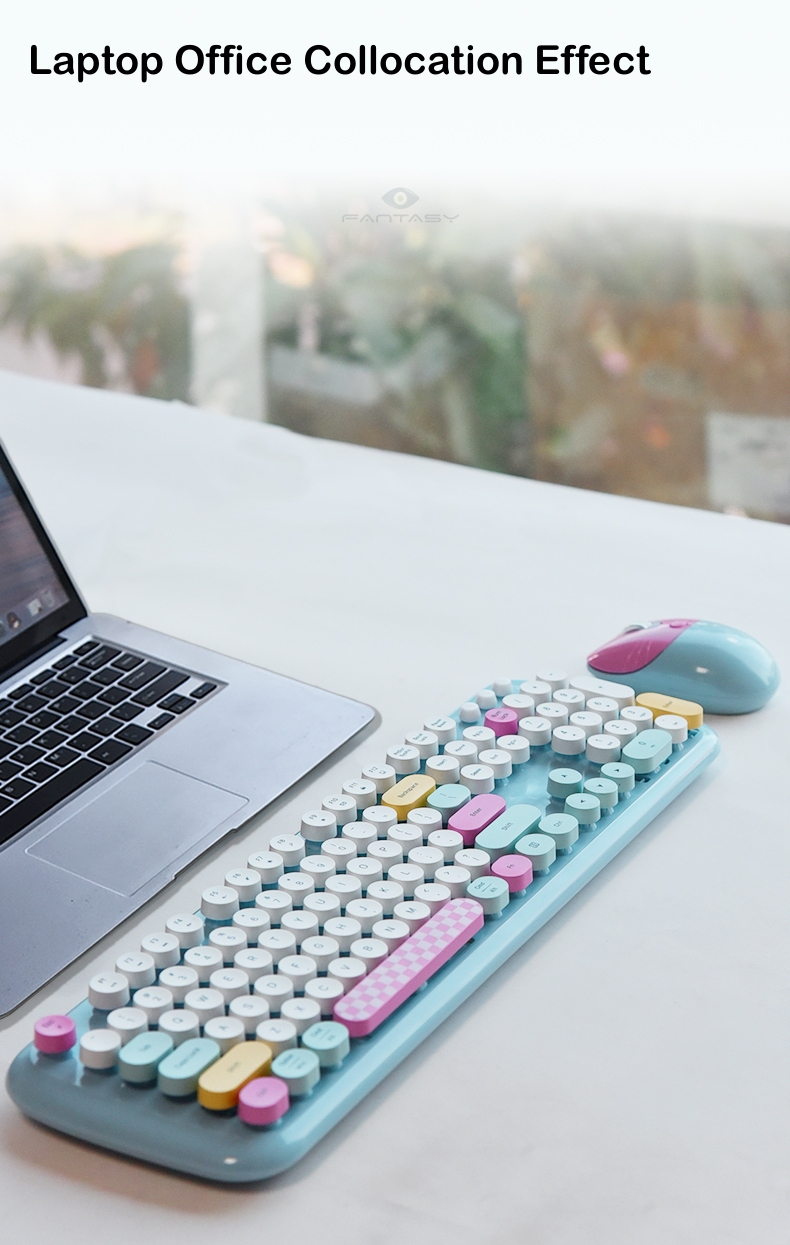 MOFii GEEZER Zero Cute Compact Wireless Keyboard and Mouse Combo Plug ...