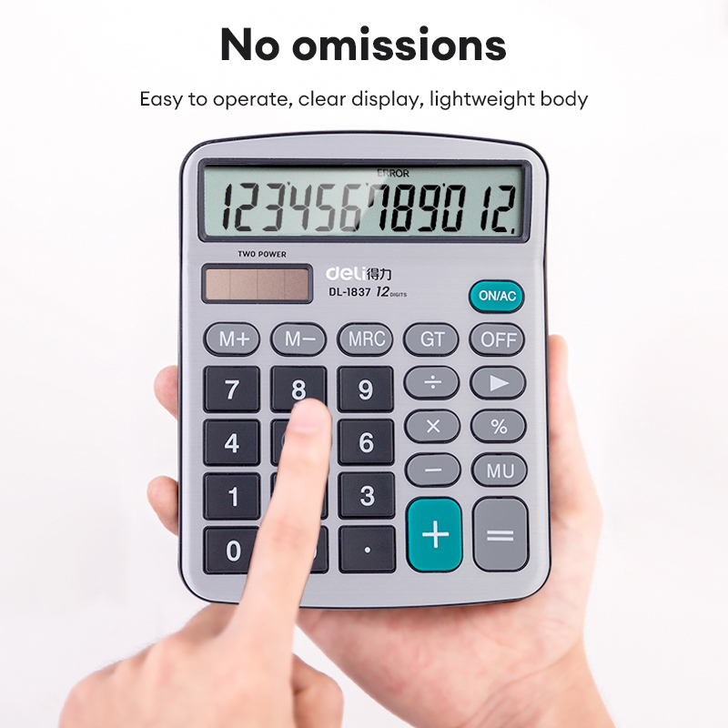 Deli Calculator Classic Digit Big Calculator for Business 12 Digit ...