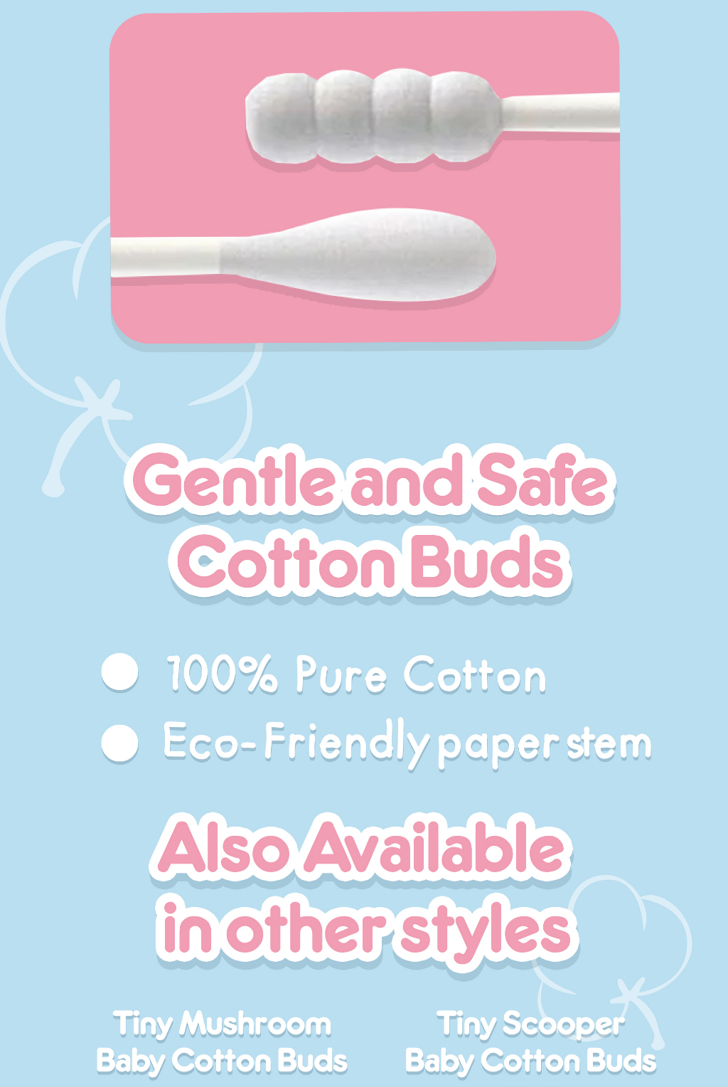 Tiny Buds Tiny Spiral Baby Cotton Buds Twin Pack (400 Tips) | Shopee ...