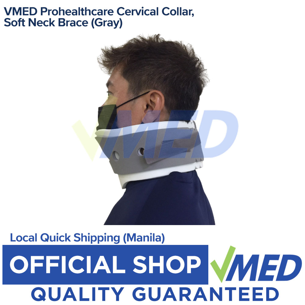 VMED Prohealthcare Cervical Collar, Soft Neck Brace (Gray) | Shopee ...