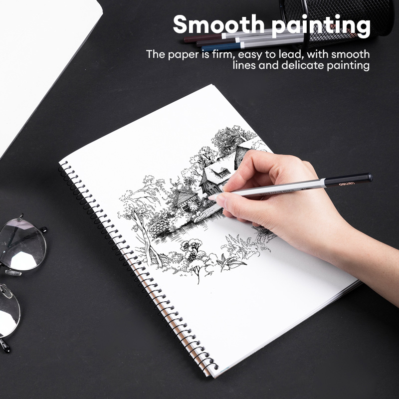 Deli B5/A4 Sketchbook 40 Sheets Sketchbook Thick Paper Art Supplies ...