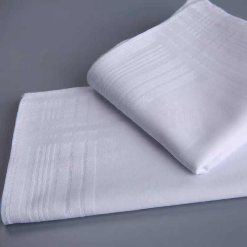 【COD】New 6pcs/12pcs Cotton White Panyo Handkerchief Gentleman White ...