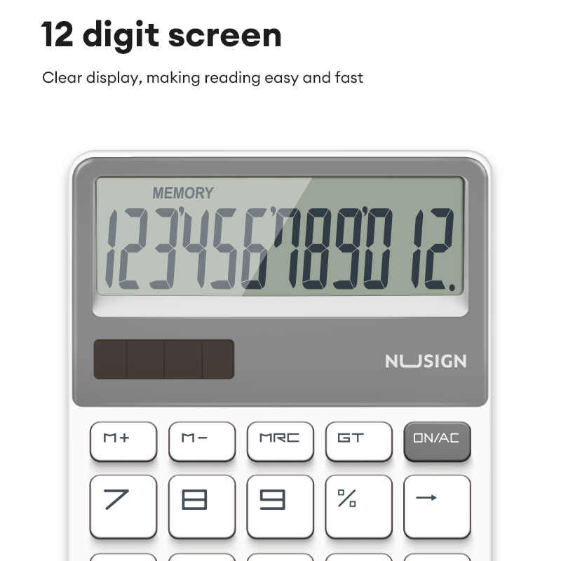 Nusign by Deli ENS042 Dual Power Calculator Big Screen Calculators ...