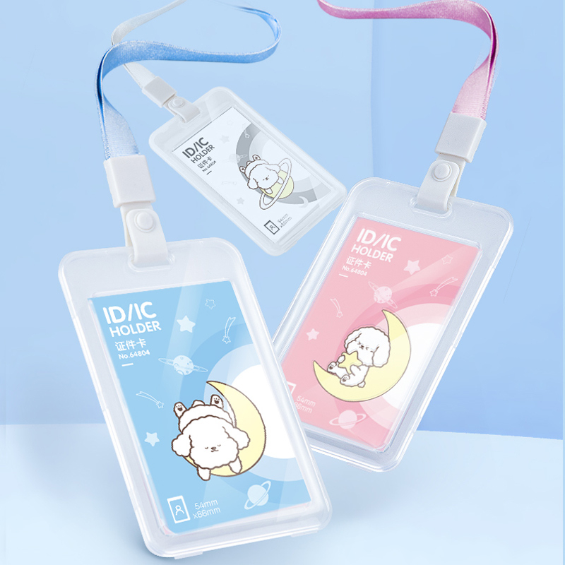 Deli 64804 ID Card Holder Necklace Name Badge Lanyard | Shopee Philippines