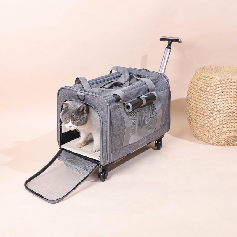 Doogo New Cat Bag Going Out Portable Trolley Pet Breathable And ...