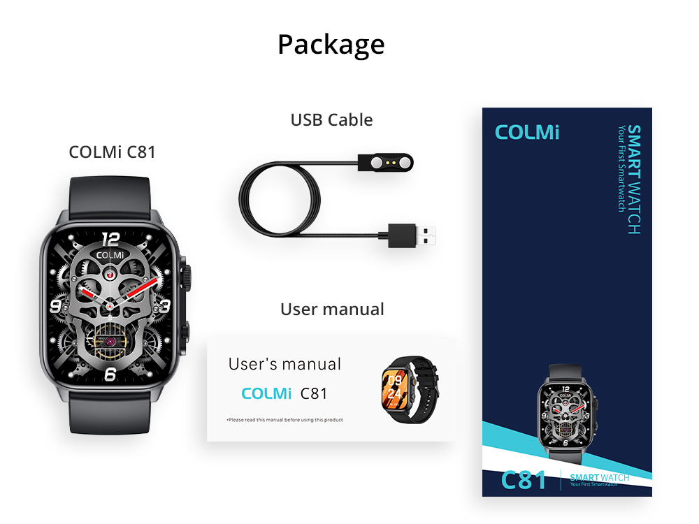 COLMI C81 2.0 AMOLED Smart Couple Watch IP68 Waterproof Long Battery ...